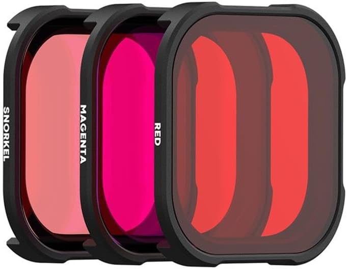 Amazon.com : PolarPro Red Filter 3-Pack for GoPro Hero12 Protective ...