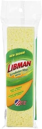 Amazon.com: Libman Scrubster 9 in. Sponge Mop Refill 3105 (Pack of 2 ...