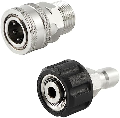 Amazon.com: M MINGLE Pressure Washer Adapter, Metric M22 15mm Female ...