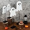 Amazon.com: Halloween Standing Table Decor Ghost Wooden Signs Halloween ...