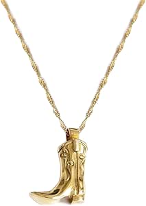 Amazon.com: ULLKEL Cowboy Boot Necklace for Women - Western Cowgirl ...