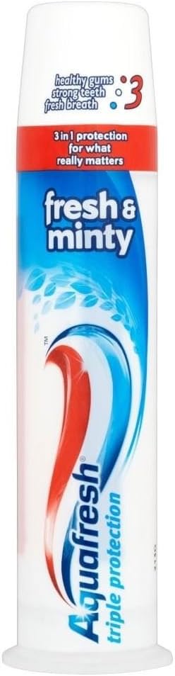 Aquafresh Toothpaste Fresh 'N' Minty Pump 100ml : Amazon.co.uk: Health ...