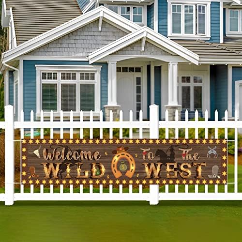 Amazon.com: Blulu Western Party Decorations Cowboy Themed Banner ...