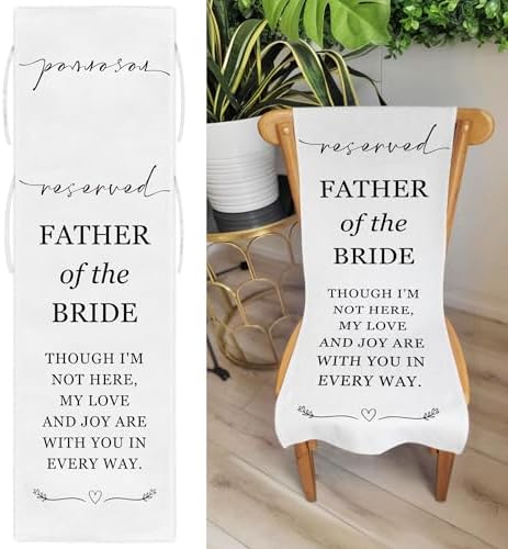 Amazon.com: White Reserved Memorial Wedding Sign, Reserved for Father ...