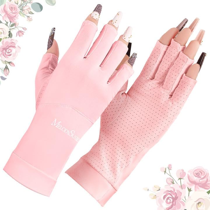 Amazon.com : MelodySusie Premium UV Protection Gloves for Nails - UPF99 ...