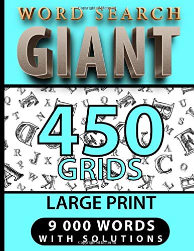 Buy Word search GIANT large print 450 grids 9000 words with solutions ...