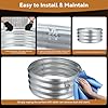 Amazon.com : Raynesys 36 Inch Round Galvanized Fire Pit Ring, Silver ...