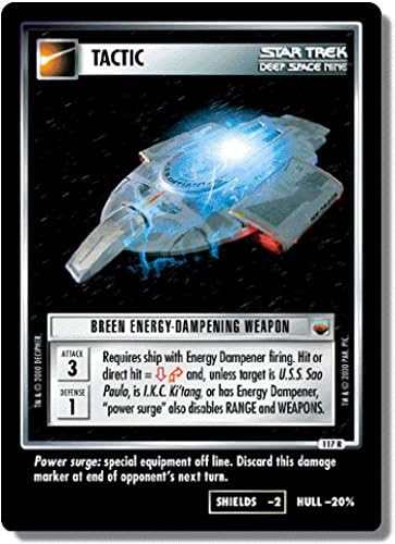 STAR TREK CCG 1E TTWT TRIBBLES BREEN ENERGY-DAMPENING WEAPON 117R at ...