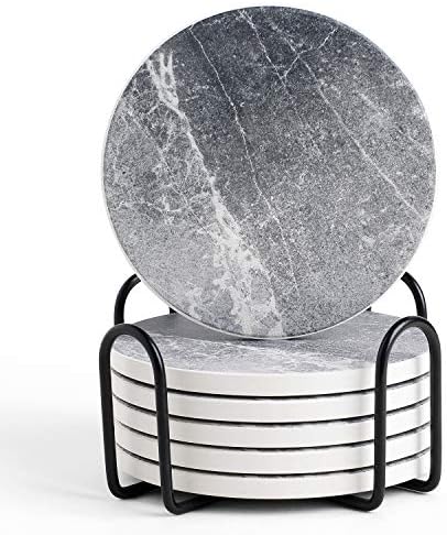 Amazon.com: LIFVER Coasters for Drinks Absorbent, Living Room Decor ...