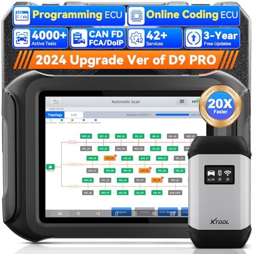 XTOOL D9S PRO Car Diagnostic Tool with 3-Year Free Update, ECU ...