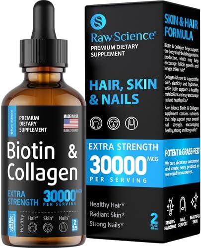 Amazon.com: Liquid Biotin & Collagen - Vitamins for Hair Growth Support ...