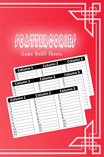 Scattergories Game Refill Sheets: score keeping log book for ...
