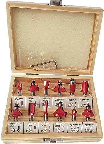 Generic 12Pcs Professional Shank Tungsten Carbide Router Bit Cutter Set ...