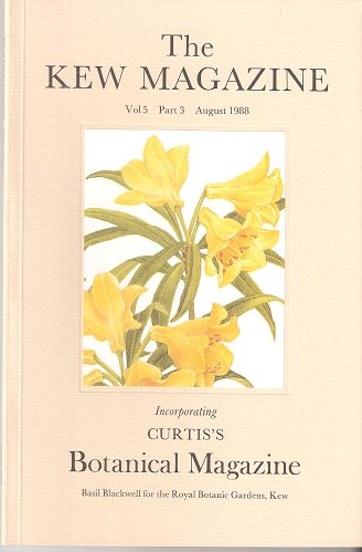 The Kew Magazine Volume 5 Part 3, (incorporating Curtis's Botanical ...