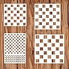 Amazon.com : 4PCS Checks Stencils Checkerboard Stencils 4 Sizes Square ...