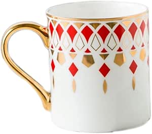 Amazon.co.jp: MJKQ9 Gold Rim Mug, 10 Types, F, Porcelain, 11.8 fl oz ...