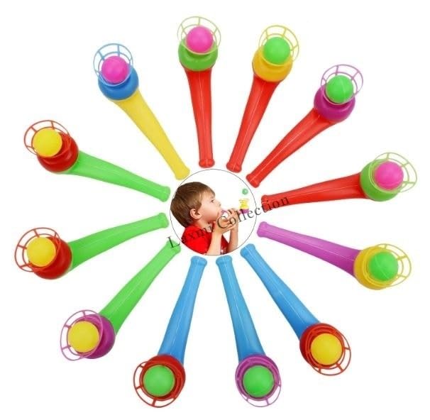 Laxmi Collection 24 PCS Floating Blow Pipe Magic Blowing Ball Toy ...
