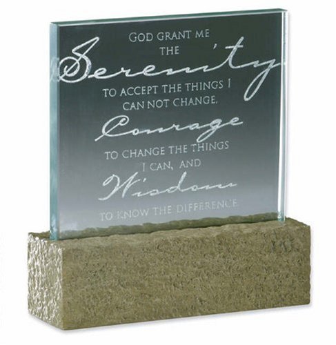 Serenity Prayer Standing Glass Plaque : Zondervan: Amazon.in