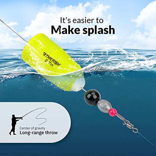 THKFISH Fishing Floats Bobbers Fishing Popping Cork Trout Float Rig ...