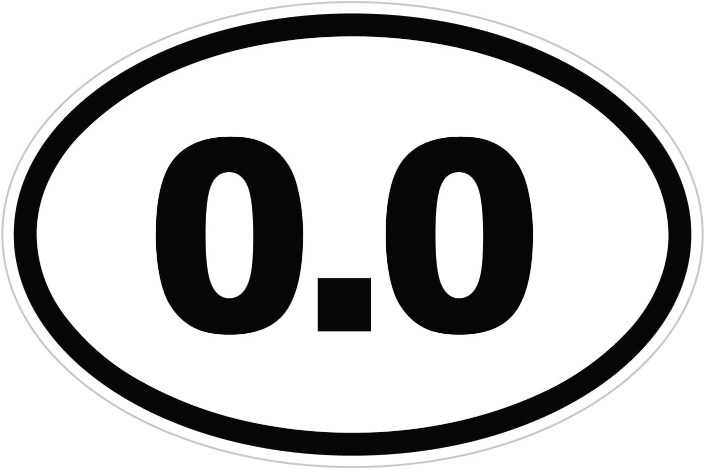 Amazon.com: StickerJOE 0.0 No Running or Marathon Bumper Sticker Oval 5 ...