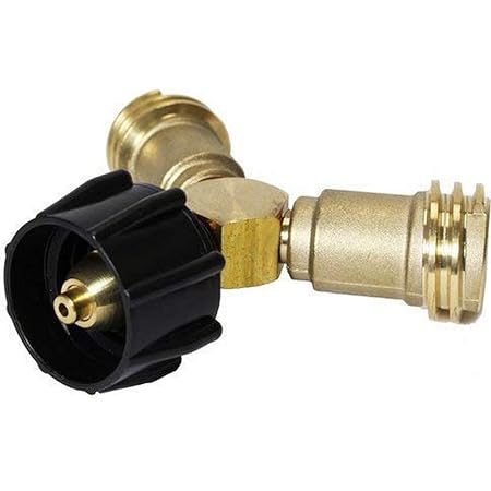 Amazon.com : Gas ONE Propane Y-Splitter Tee Solid Brass with 1-Male QCC ...