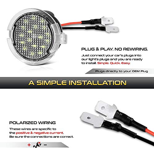 Snapklik.com : VIPMOTOZ Full LED Puddle Light Replacement For Ford F150 ...