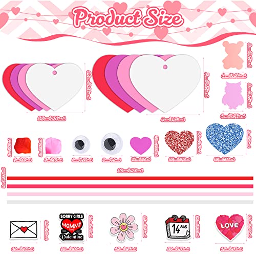 Snapklik.com : 876 Pieces Valentines Day Hearts Foam Craft Kits ...