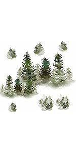 Amazon.com: Watercolor Tree Wall Stickers Small Pine Tree Wall Decal ...