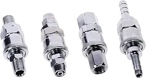 2 Pcs Pneumatic Fittings, Air Compressor Hose Quick Coupler Plug Socket ...