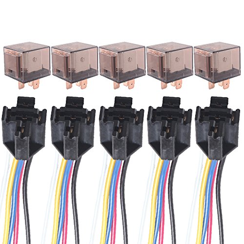 Snapklik.com : Car Universal Transparent Relay 12V 80A SPDT 5Pin Switch ...