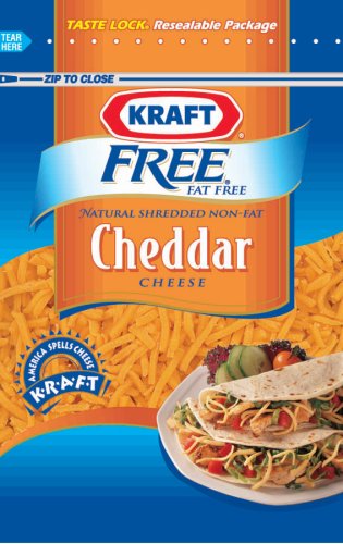 Amazon.com: Kraft Cheese Fat Free Shredded Cheddar, 7 oz : Grocery ...