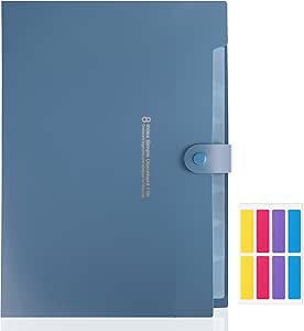 Konvinit dokumentmapp A4 fackmapp mapp sorteringsmapp med 7 fack mapp av plast, pappersarrangör ...