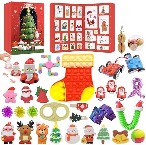 Fidget Advent Calendar 2024 for Kids, Christmas Countdown Calendar with ...