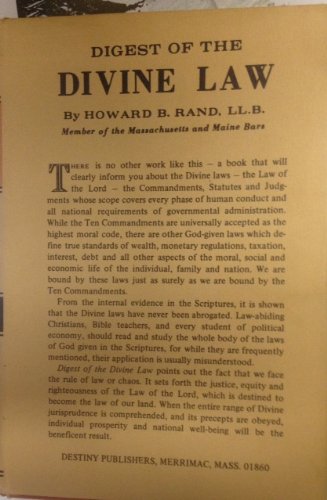 Digest of the divine law: Rand, Howard B: Amazon.com: Books