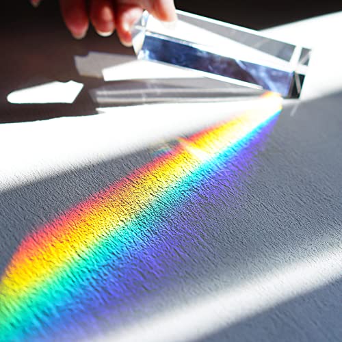 HDCRYSTALGIFTS 3 Pack Equilateral Crystal Prisms Set -1″,2″ & 4 ...