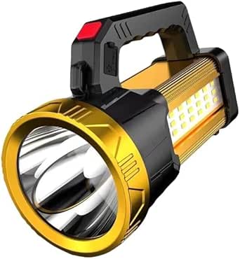 Amazon.co.jp: LED Flashlight, Rechargeable, Powerful, 6,000 Lumens ...
