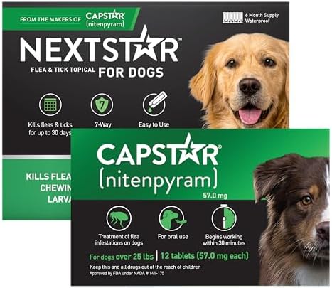 Amazon.com : CAPSTAR Flea Treatment for Dogs Over 25 lbs (12 Doses ...