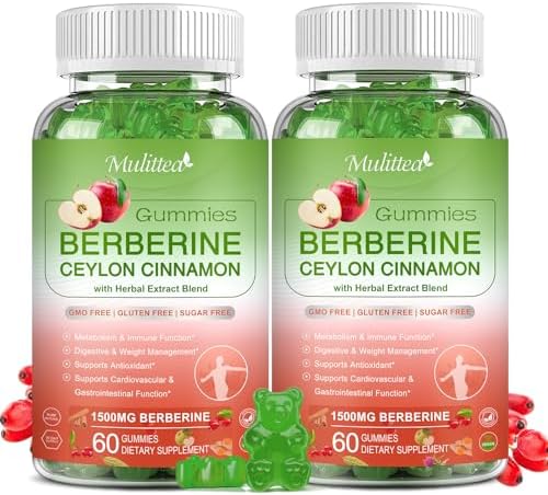 Amazon.com: Berberine Gummies with Ceylon Cinnamon 1500mg High Potency ...