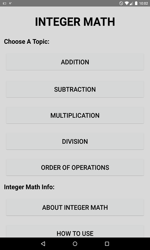 Integer Math One - App on Amazon Appstore