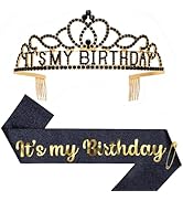 Amazon.com : Araluky Birthday Crown Adult Woman & Glitter Its My ...