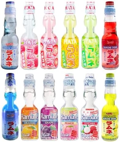 Amazon.com : Ramune Japanese Soda Variety - Hata | Sangaria | Shirakiku ...