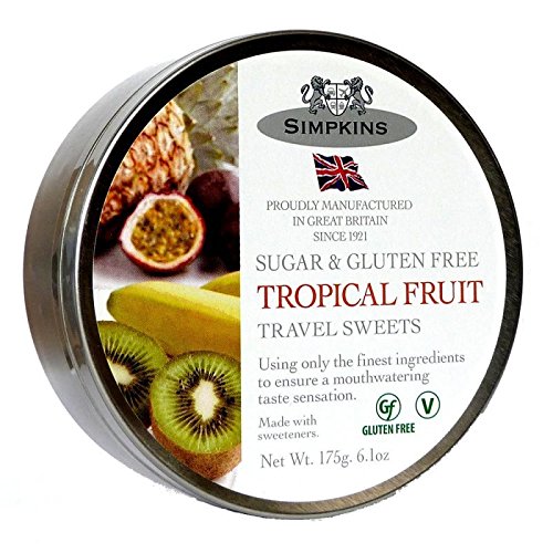 Simpkins Sugar Free Tropical Fruit Travel Sweets 175g (2 Pack) : Amazon ...