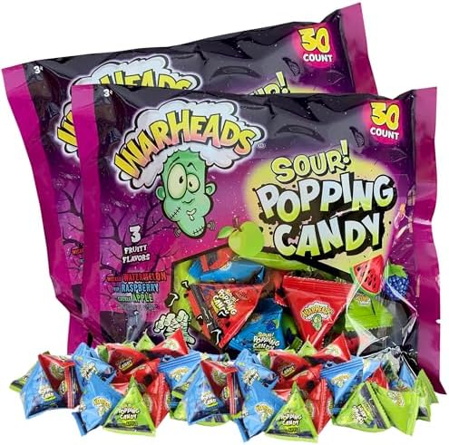 Amazon.com: Sweetzo Halloween Sour Popping Candy, Individual Packets of ...