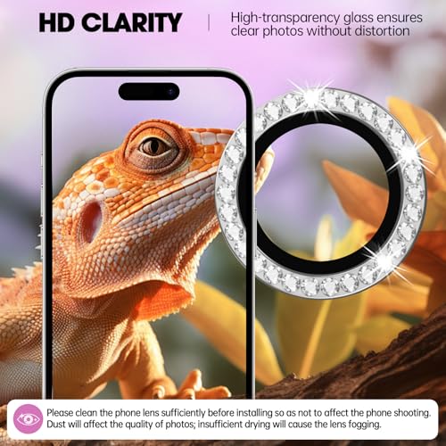 Xfilm for iPhone 16 /16 Plus Camera Lens Protector Bling Individual ...