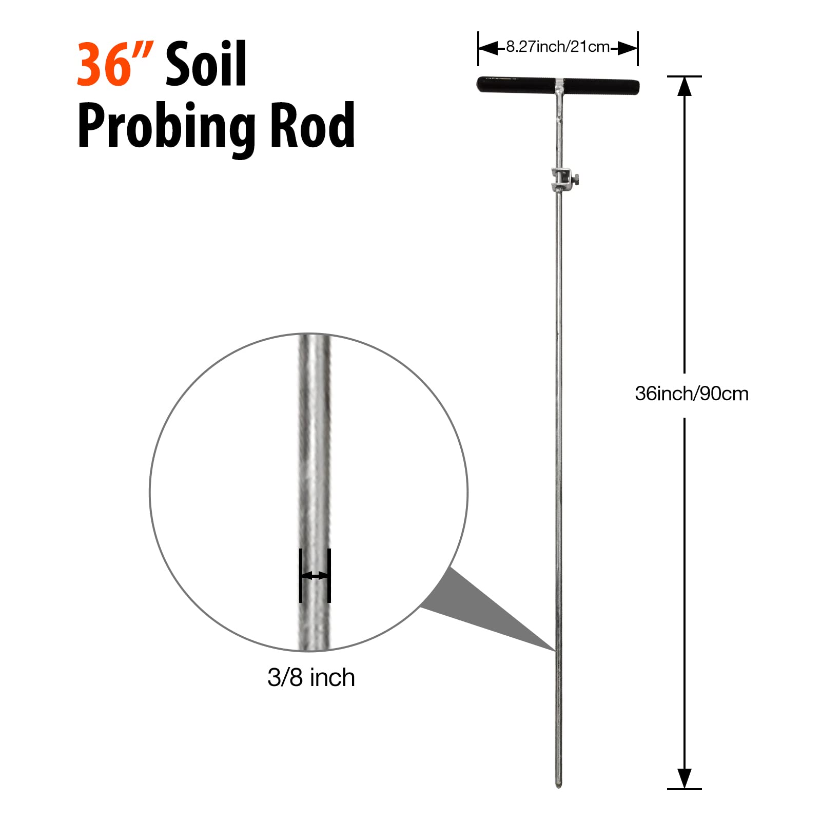 Snapklik.com : 36 Soil Probe Rod