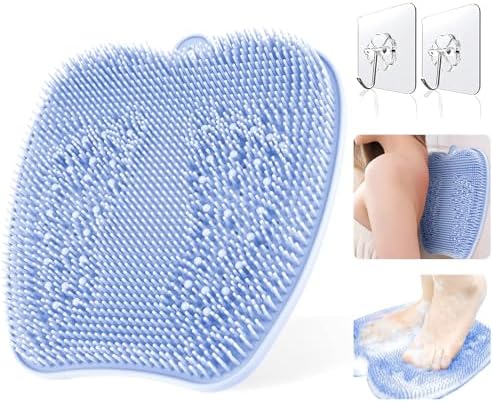 Amazon.com : Shower Foot Scrubber Mat,Wall Mounted Back Scrubber ...