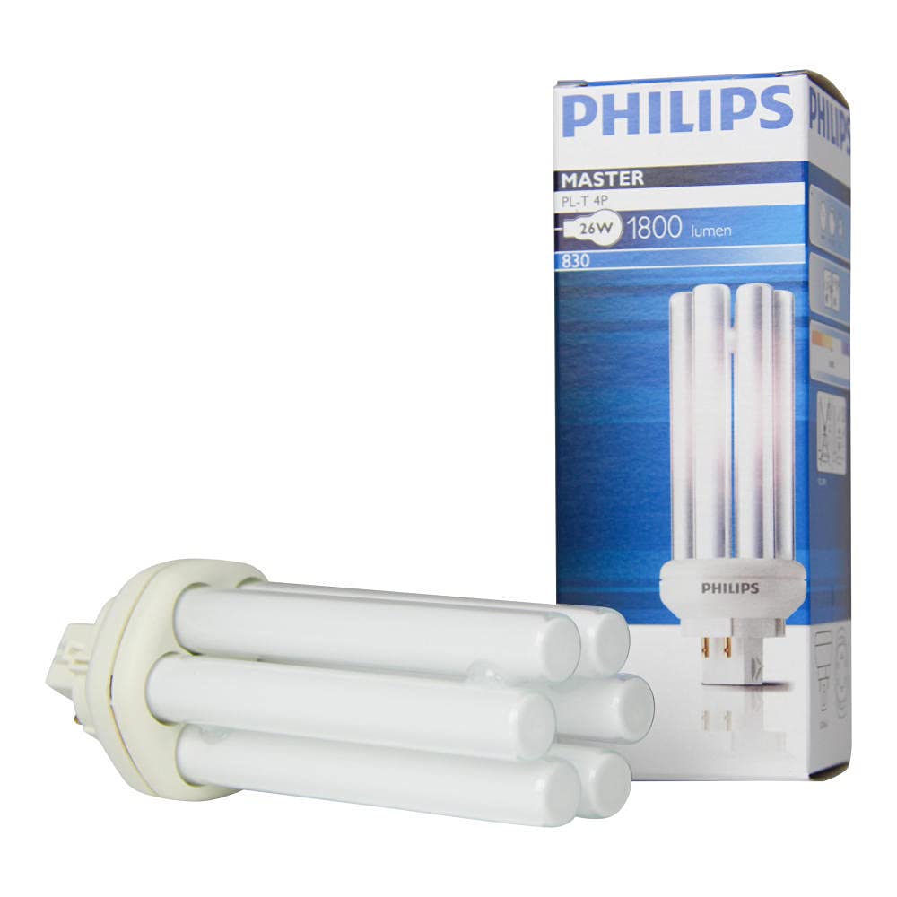 Philips MASTER PL-T 4P, 26 Watt - 26W / GX24q-3/840-4000k, Cool White ...