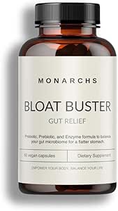 Amazon.com: Monarchs All in One Gut Health- Bloating & Gas Relief - Probiotics, Prebiotics ...