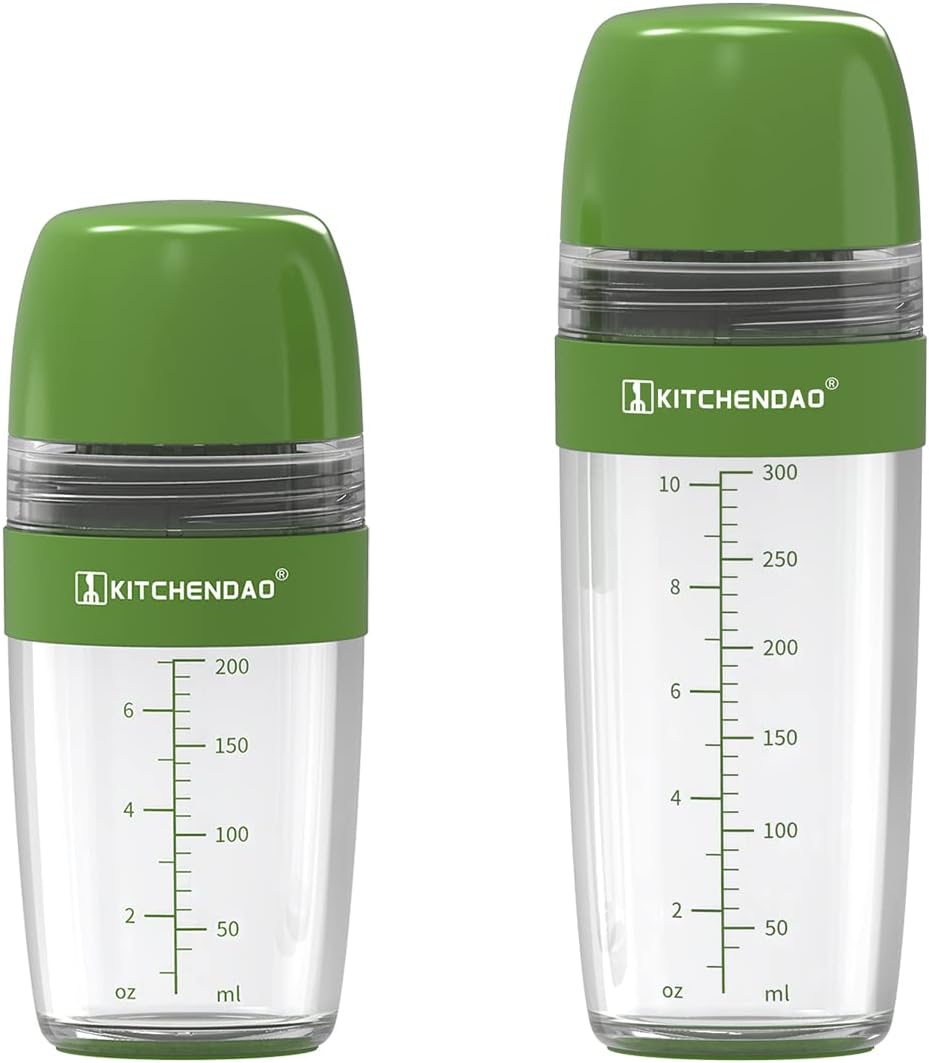 Amazon.com: 2 in 1 Salad Dressing Shaker 250ml (1 Cup) & 2 in 1 Salad ...