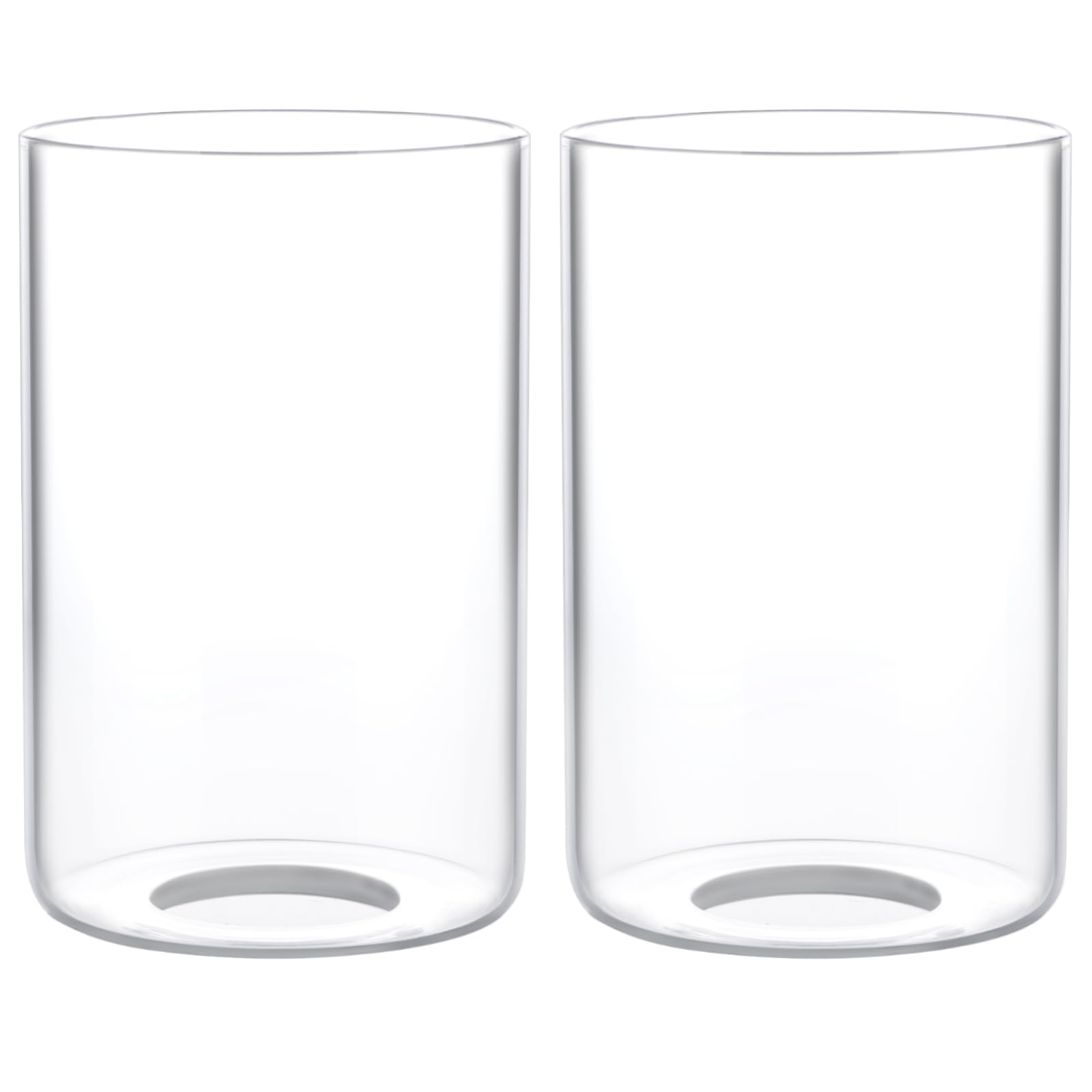 Skelang Clear Glass Lamp Shade, Cylindrical Light Cover with Fitter ...